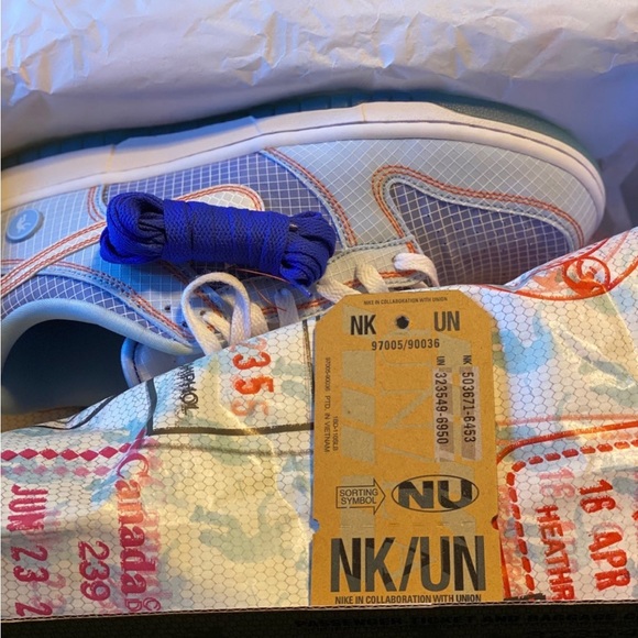 Nike | Shoes | Nike Dunk Low Union Unla Argon | Poshmark
